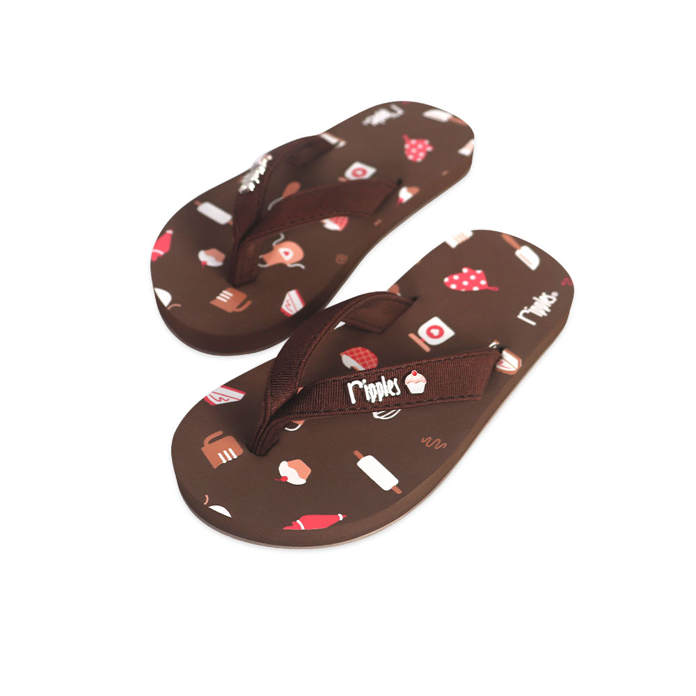 Baking Little Kids Flip Flops (Brown) | Ripples Online Store