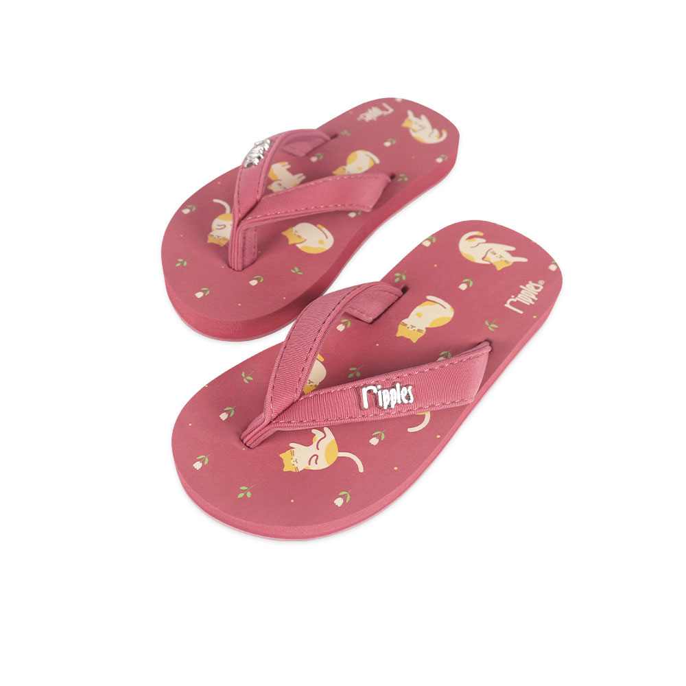 Cats Little Kids Flip Flops (Dust Pink) | Ripples Online Store