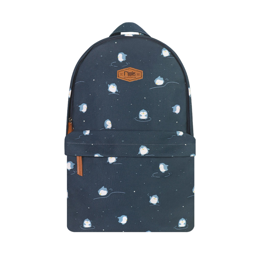 Penguin School Backpack (Grey Blue) | Ripples Online Store