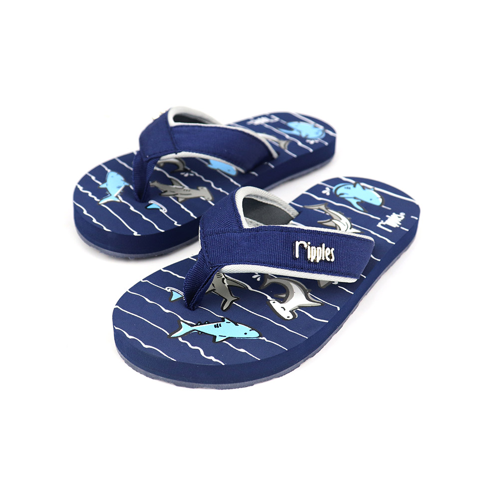 [SALE] Sharks Little Kids Flip Flops (Navy Blue) | Ripples Online Store